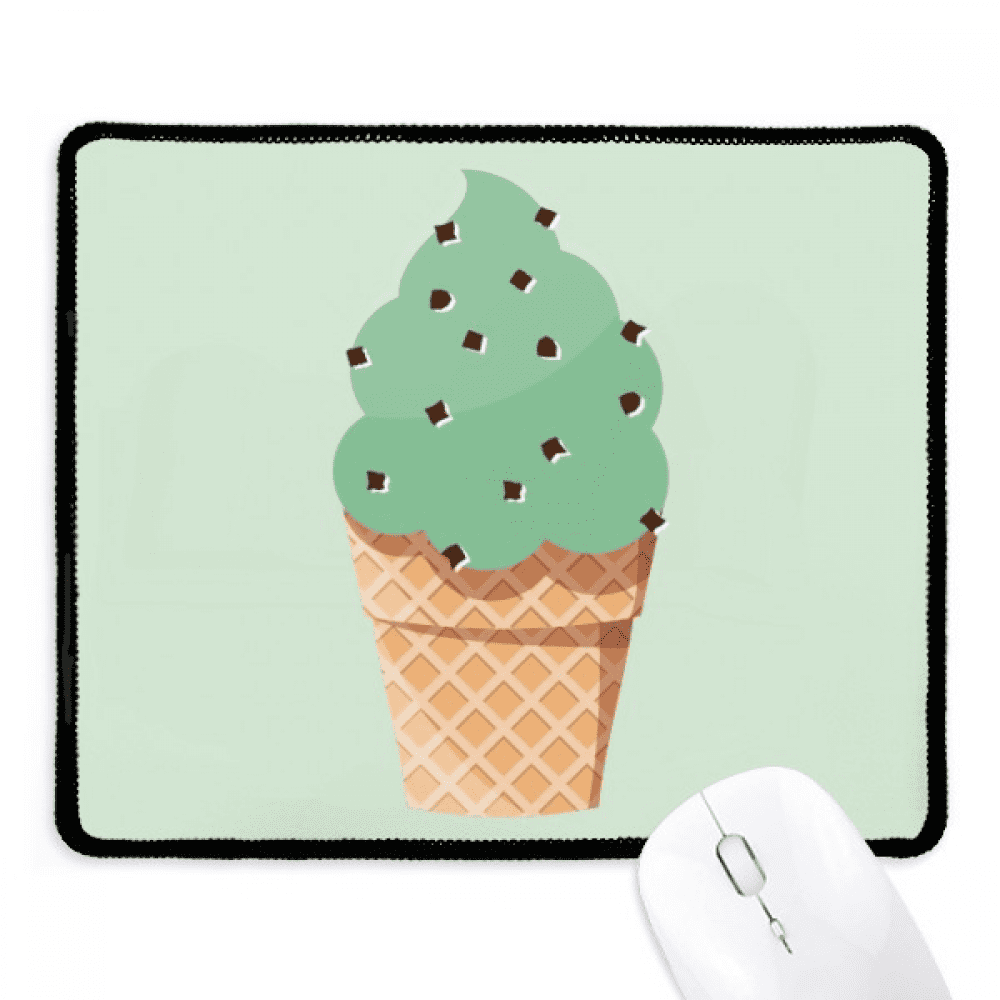 Green Oatmeal Ice Illustration Mousepad Stitched Edge Mat Rubber Gang ...