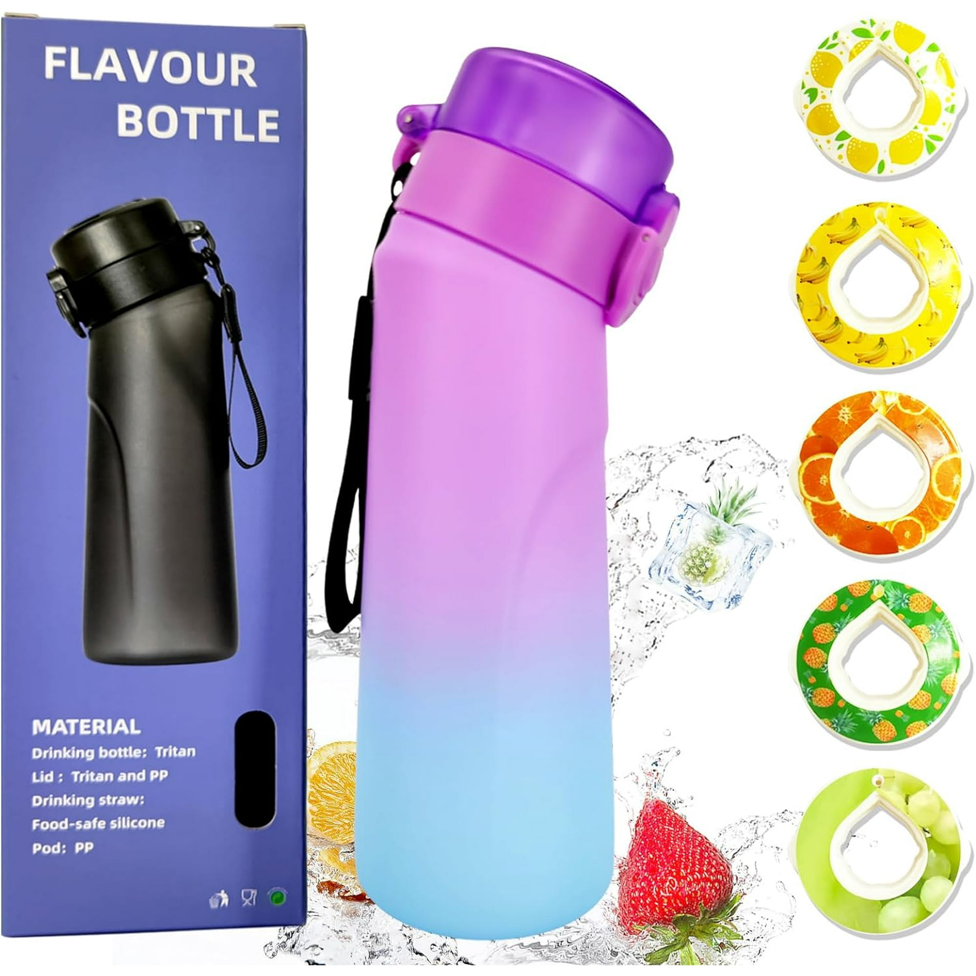 Click here for Luniquz Air Water Bottle With 5 Flavor Pods  750ml... prices