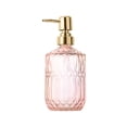 Glass Soap Dispenser with Textured Middle Band Luxury Refillable Pump ...