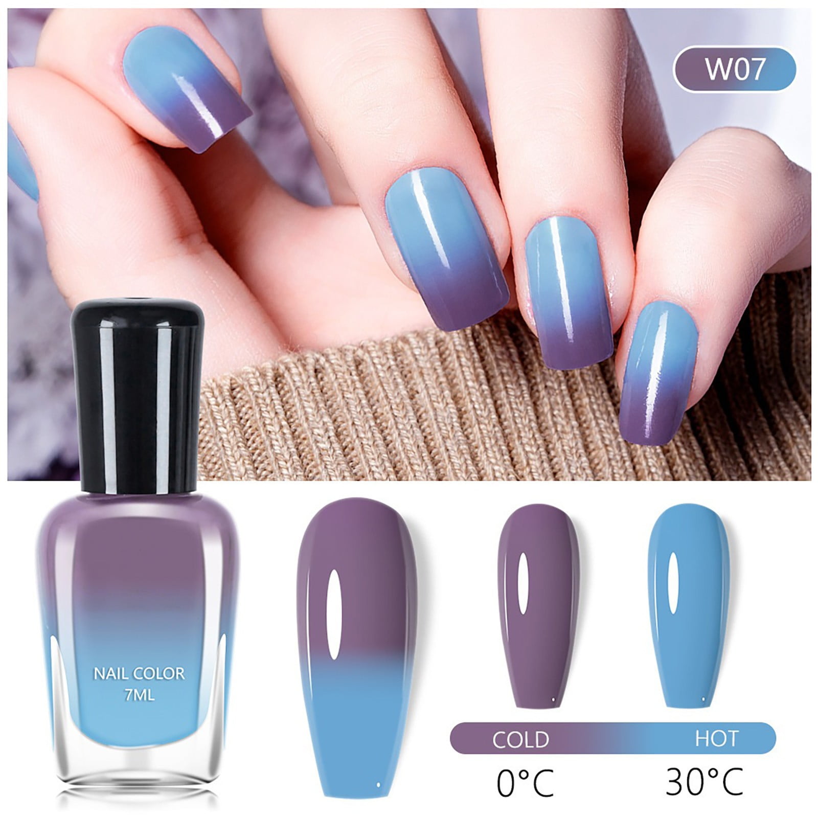 Click here for Egnmcr Nail Polish Warm Change Nail Polish 7ml Nai... prices