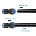 Uxcell 12mm to 10mm Tube OD Quick Connect Push to Connector Fitting ...