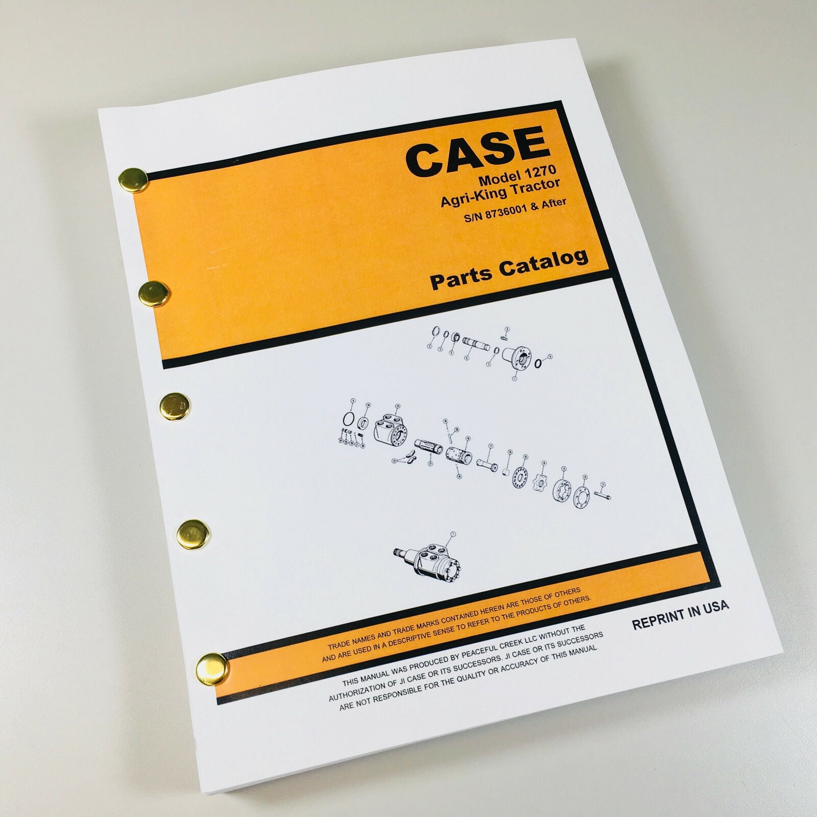 Ji Case 1270 Agri King Tractor Parts Manual Catalog #B1265 S/N 8736001 ...