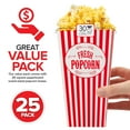 Stock Your Home Cardboard Paper Movie Popcorn Buckets 25 Pack - Walmart.com