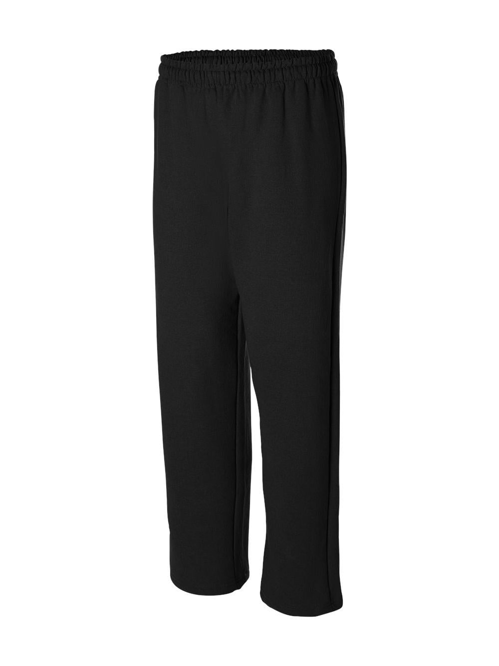 Gildan - Heavy Blend Open-Bottom Sweatpants - 18400 - Black - Size: L ...