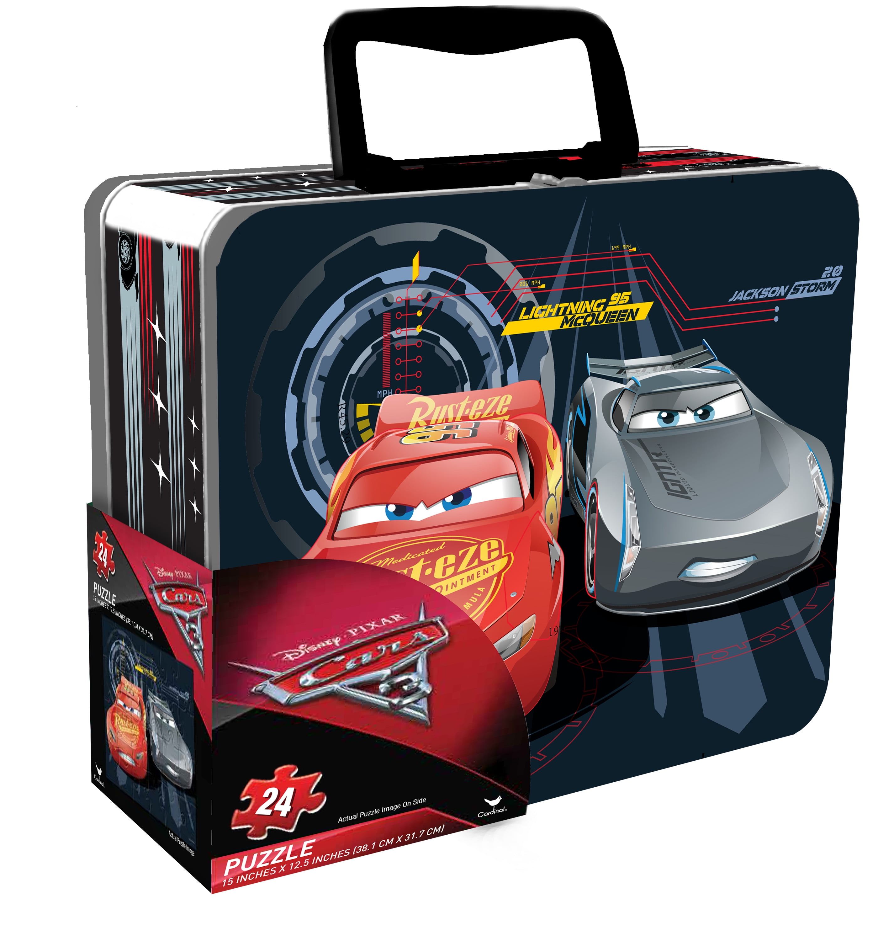 Cars 3 - Jigsaw Puzzle Lunch Box Tin with Handle - Walmart.com