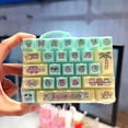 26-Key Keyboard Fidget Toy Keychain Realistic Mechanical Press Feel ...