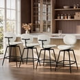 Spruce & Spring Swivel Upholstered Bar Stool with Back, Metal Frame ...