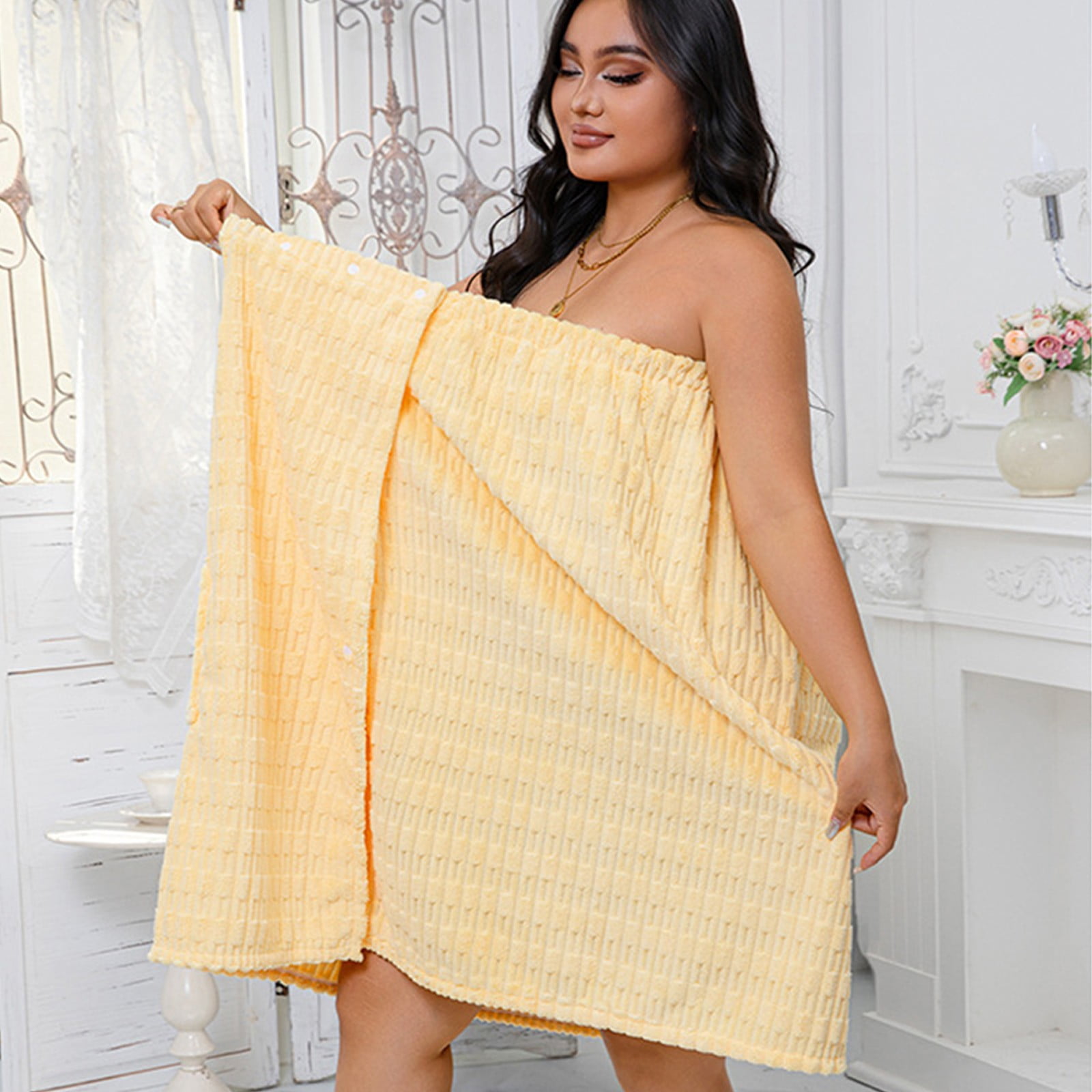 Click here for Oefntac Bath Towel Plus Size Coral Fleece Wearable... prices