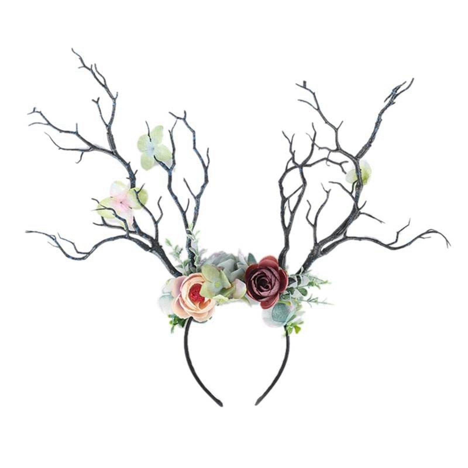 Click here for Hhsfuzhuangggg Gothic Deer Horns Branch Flower Twi... prices