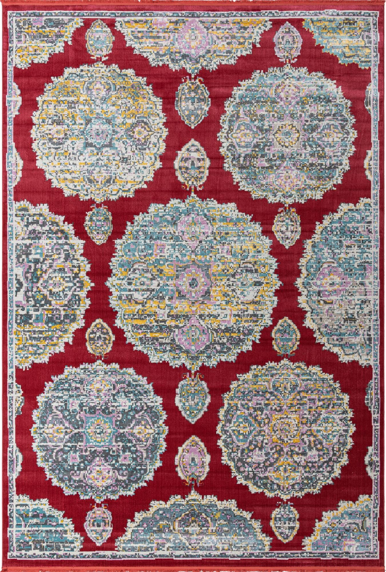 Rugs.com Paragon Collection Rug – 10' x 14' Red Medium-Pile Rug Perfect ...