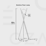 Ozarke Solstice Glass Globe Floor Lamp - Contemporary LED Standing ...