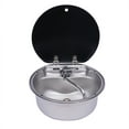 RV Caravan Camper Round Sink Stainless Steel Hand Wash Round Basin w ...