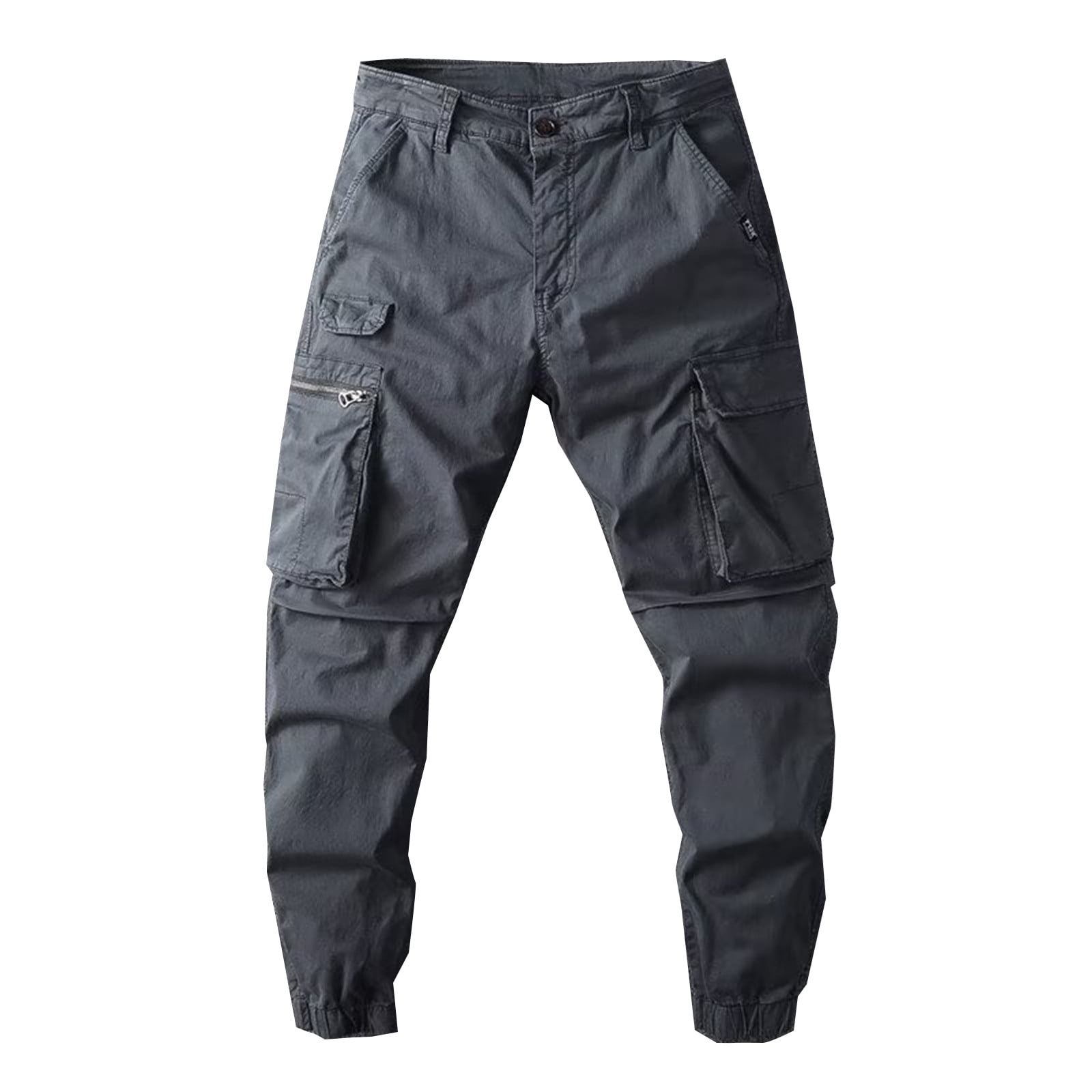 Click here for Hxuuae Mens Cargo Pants Zipper Details Relaxed Fit... prices