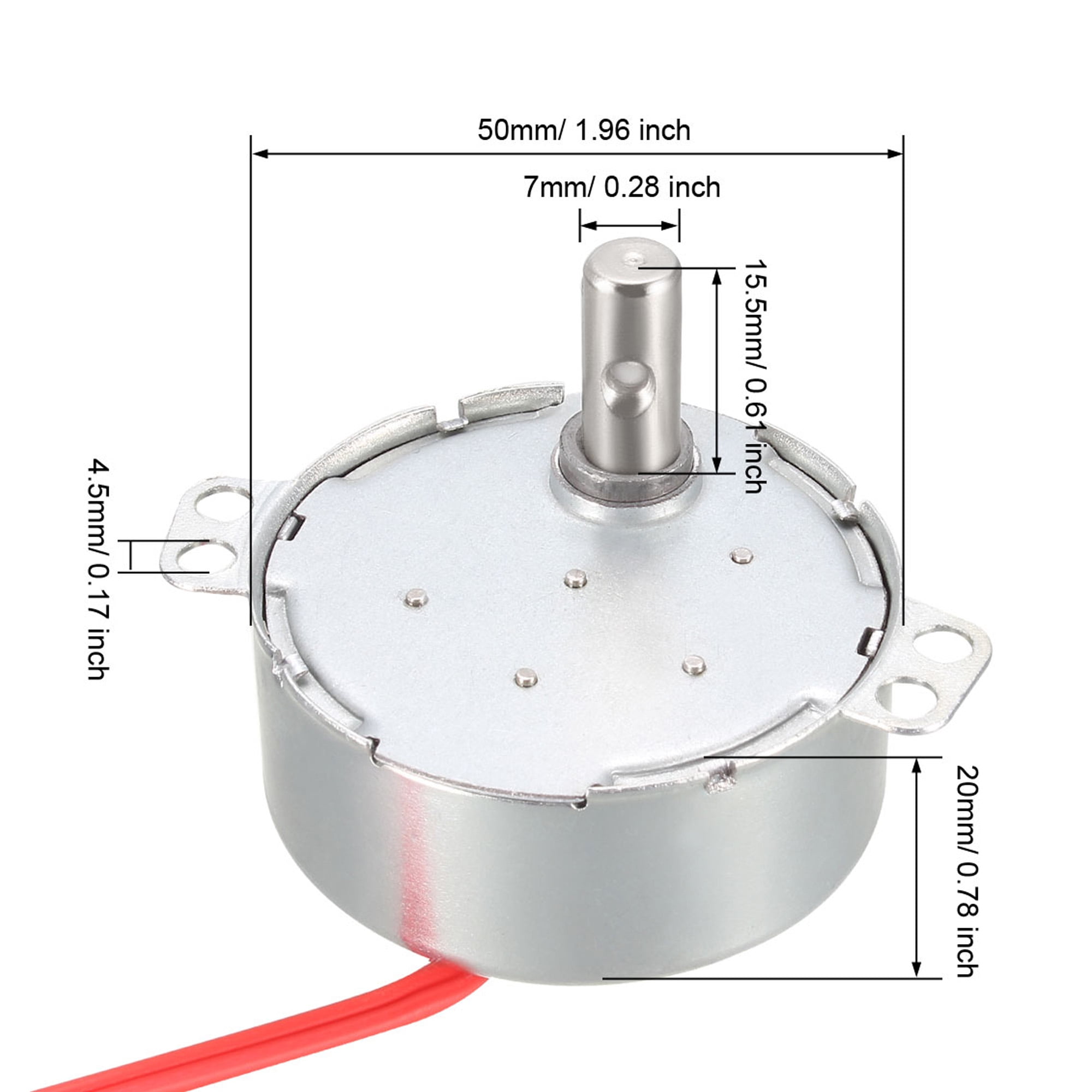 Buy Uxcell AC 24V 5-6RPM 50-60Hz CW 4W Synchronous Synchron Motor ...
