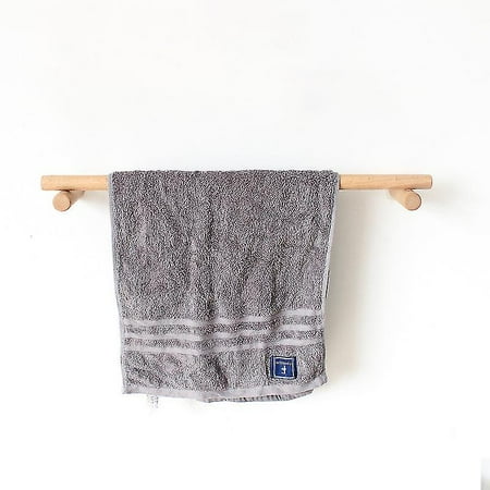 Creative Bathroom Towel Rack Wooden Single Pole Towel Rack Wall Mounted ...