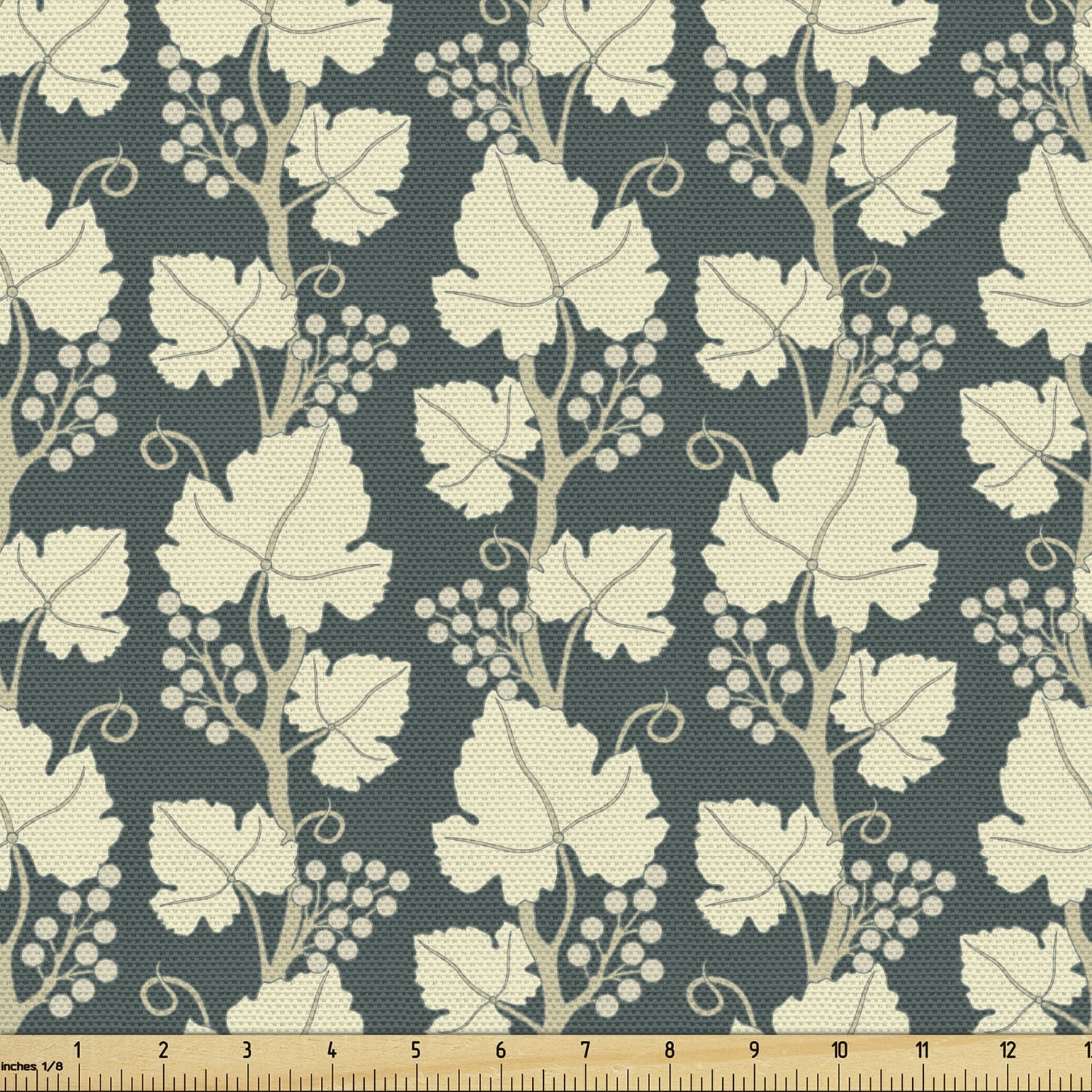 Vineyard Fabric by The Yard, Ornate Lattice Pattern Floral Style ...