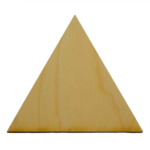 Package of 10, 3 Inch x 1/4" Baltic Birch Plywood Equilateral Triangle ...