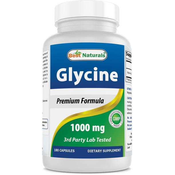 Best Naturals Glycine 1000 mg 180 Capsules - Walmart.com - Walmart.com
