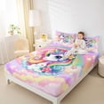 Aikeke Cute Floral Unicorn King Sheets 4pcs, Gradient Rainbow Stars ...