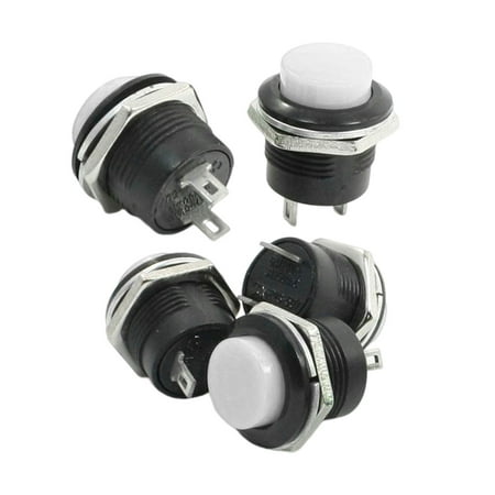 5 Pieces Momentary Push Button Switch Round Rocker Switch 3A 250V 16mm ...