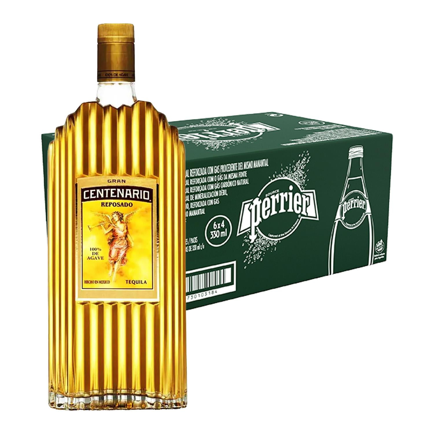 Pack 24 Agua Perrier 330 ml + Tequila Gran Centenario Reposado 950 ml ...