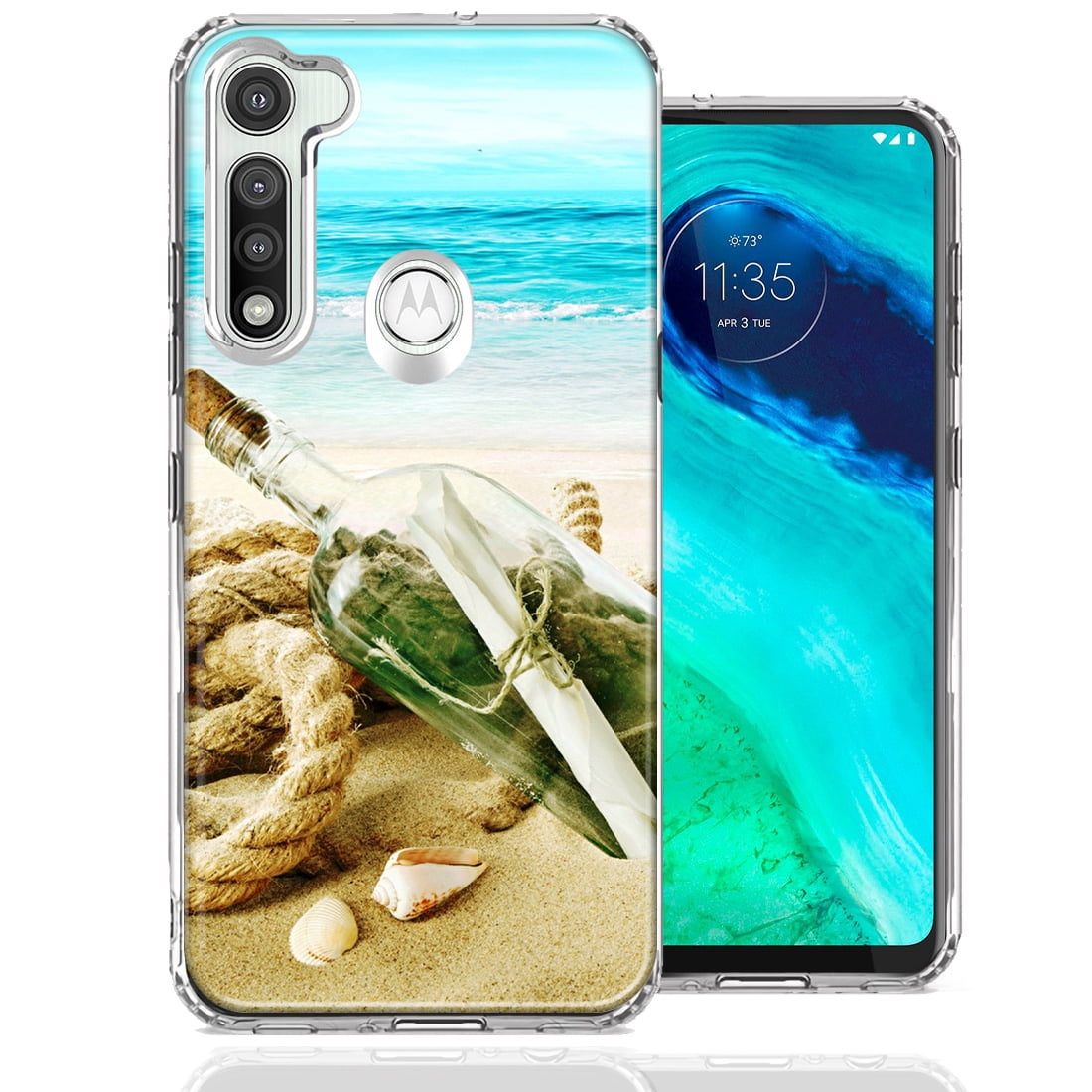 MUNDAZE For Motorola Moto G Fast Beach Message Bottle Design Double ...