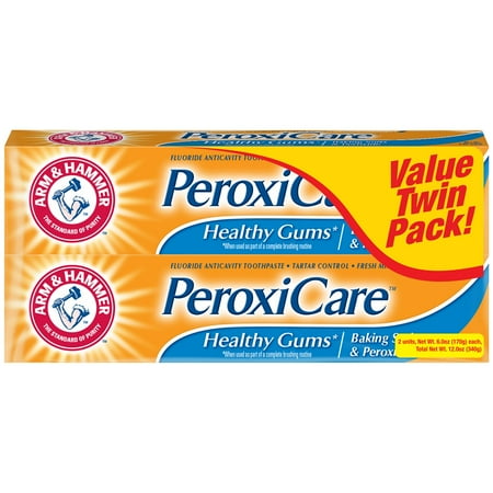 ARM & HAMMER PeroxiCare Toothpaste, Twin Pack (two 6.0 oz. tubes ...