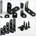 12 Pcs Right Angle Bracket Corner Code Brace Brackets Connector Black