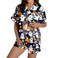 CAIXIA Halloween Womens Pajama Sets with Pockets Silk Satin 2 Piece ...