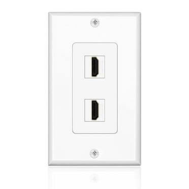 Dual HDMI Wall Plate 90 Degree Exit Ports - Walmart.com