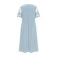 Teocary Womens Summer Dresses Comfort Fashion Solid Pocket Lace Pocket