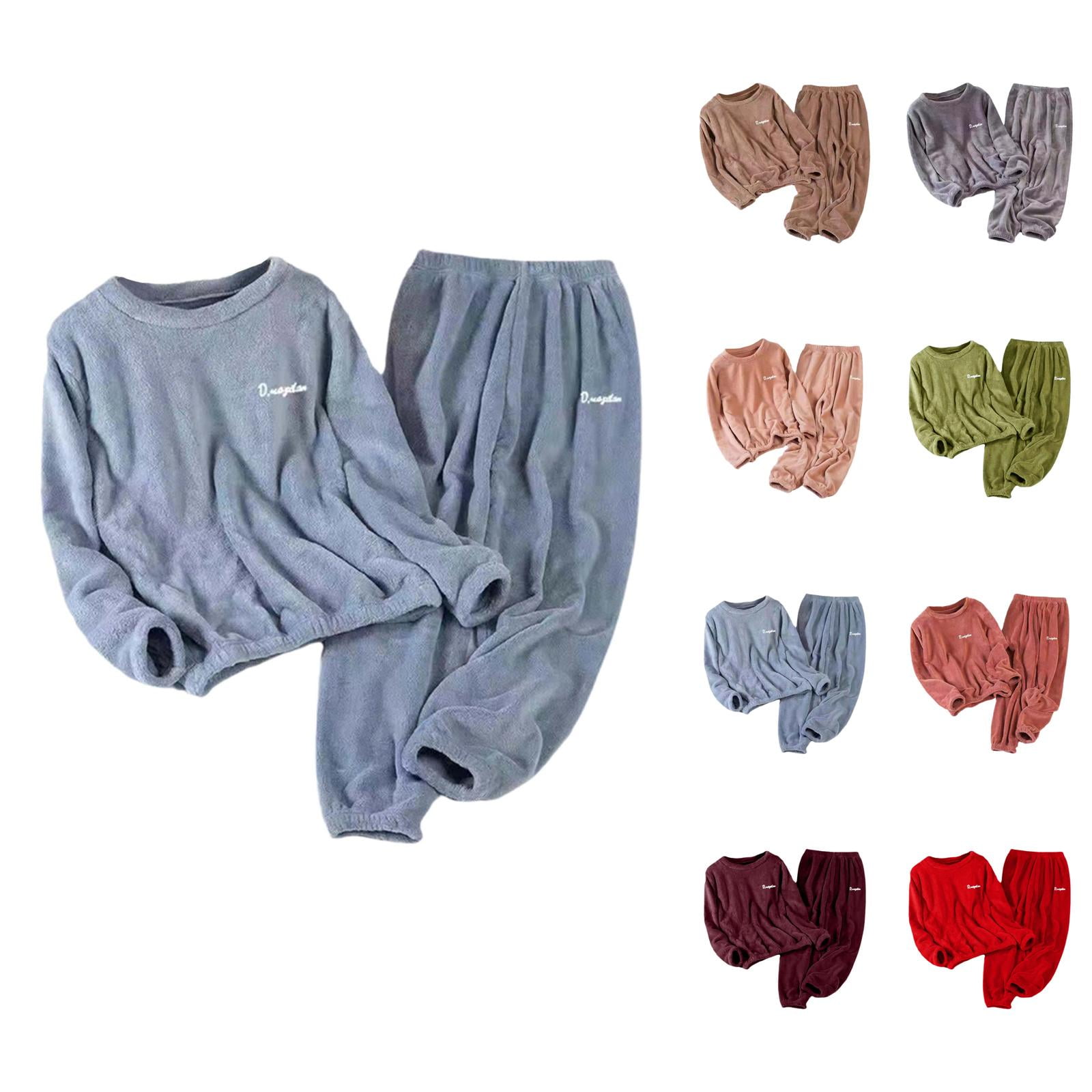 Ensembles de Pyjamas en Flanelle pour Femmes 2026 Hiver Doux Chaud Col ...