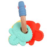 Nuby Natural Silicone and Wood Teether, Key Ring Design - Walmart.com