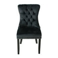 Home Furniture Sofia Velvet Upholstered Tufted Dining Chair Set - Black - Walmart.com