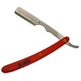 CS-101 Stainless Steel Straight Edge Red Barber Razor + 200 Lord Single ...