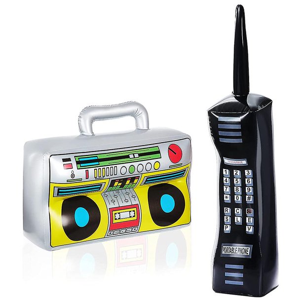 2 Pieces Boombox Radio Inflatable Mobile Phone, Inflatable Props For ...