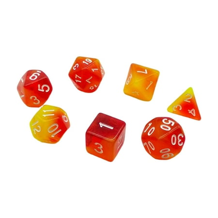 7 Pieces Polyhedral Dice Trpg DND Games Multi Sides Dice for Bar Toys ...