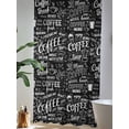 Black White Theme Sheer Curtains 84 Inch Long 1 Panel Modern Bread ...