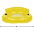Northlight 43" Yellow Bubble Seat Inflatable Swimming Pool Float ...