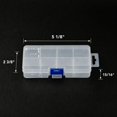 25-Pack Small Plastic Storage Box Case Container with 8 Grid Dividers 2 ...