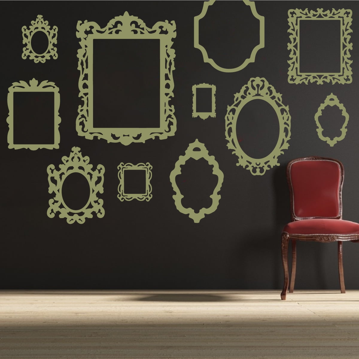 Antique Vintage Decorative Decal Picture Frame Wall Art Stickers ...