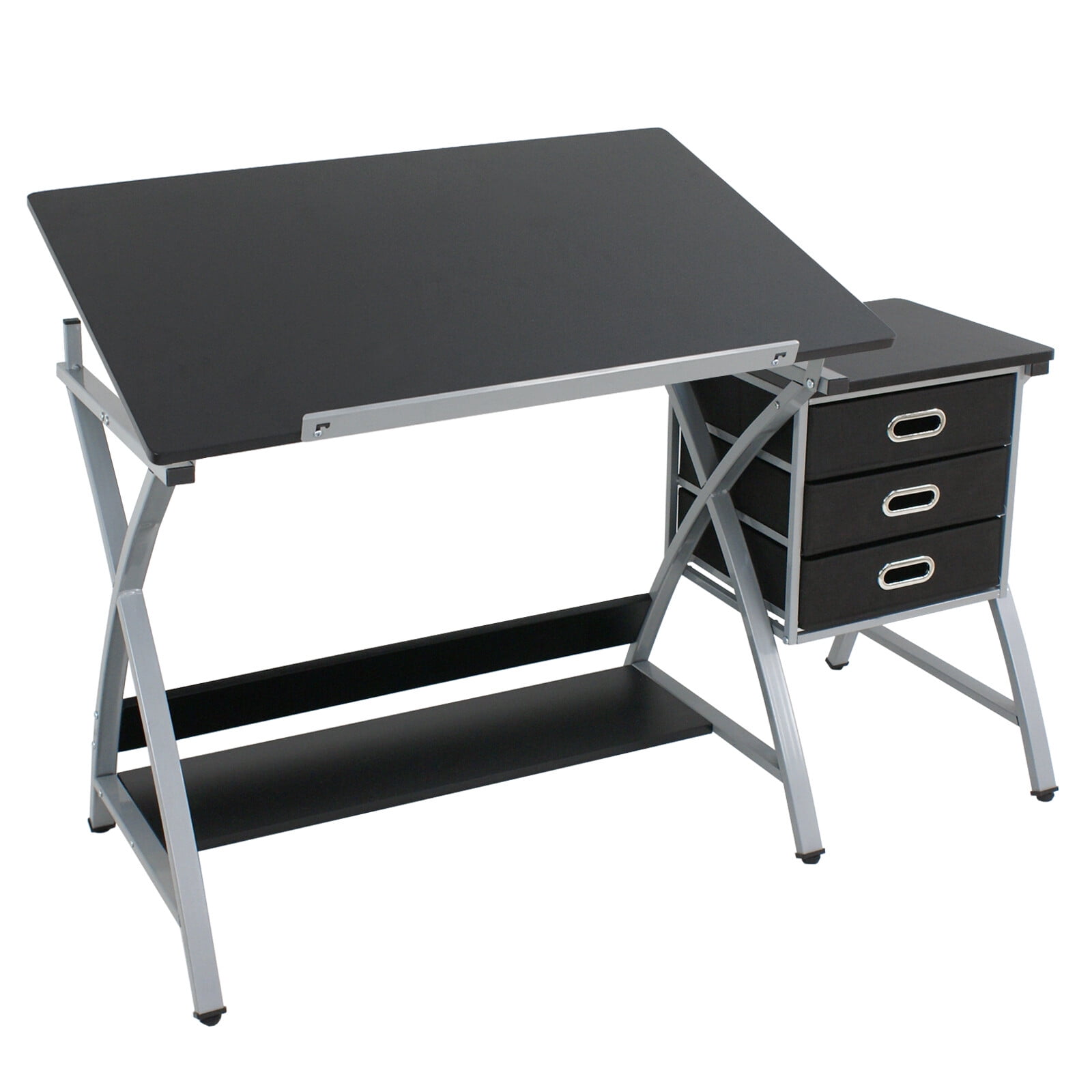 Buy HomGarden Wood Drafting Desk Adjustable Drawing Table Tiltable W ...