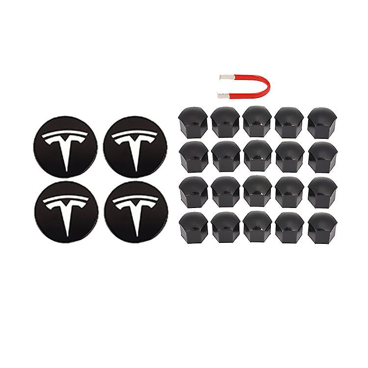 Tesla Wheel Cap Kit Center Hub Cap Set Wheel Lug Nut Cover Centro Logo ...