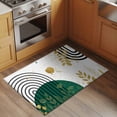 Area Rug 2x3ft Boho Arch Black Stripes Abstract Leaf Area Rugs Washable ...