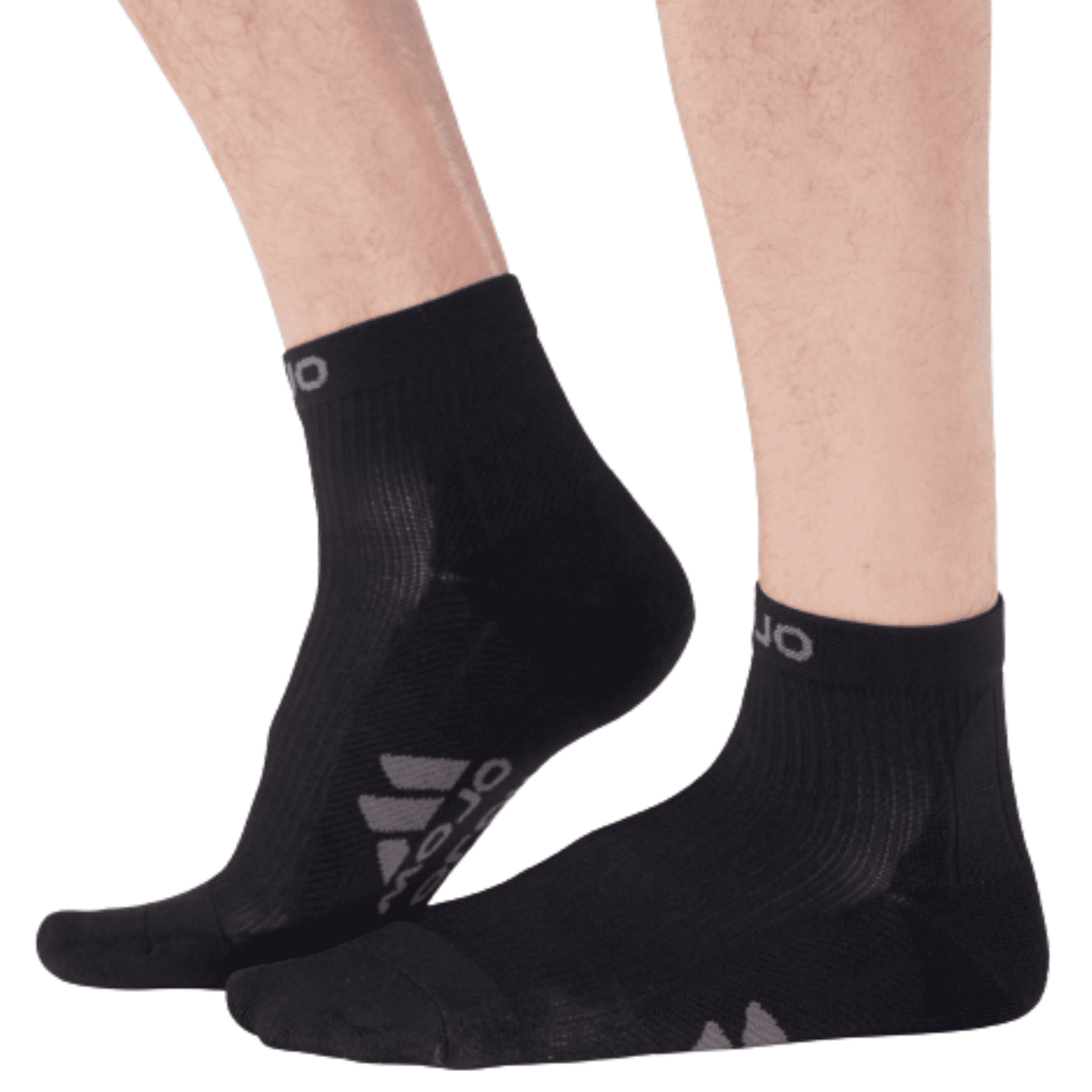 Mojo Opaque Ankle Compression Socks for Men and Women 20-30mmHg - Black ...