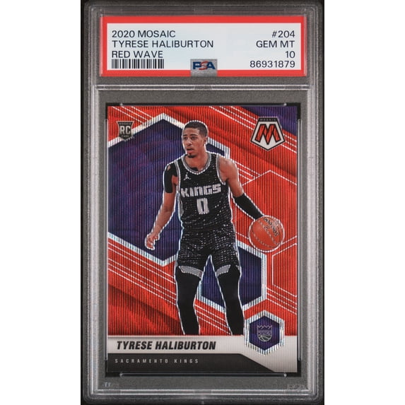 2020 Panini Mosaic Tyrese Haliburton #204 Red Wave PSA 10 - Walmart.com