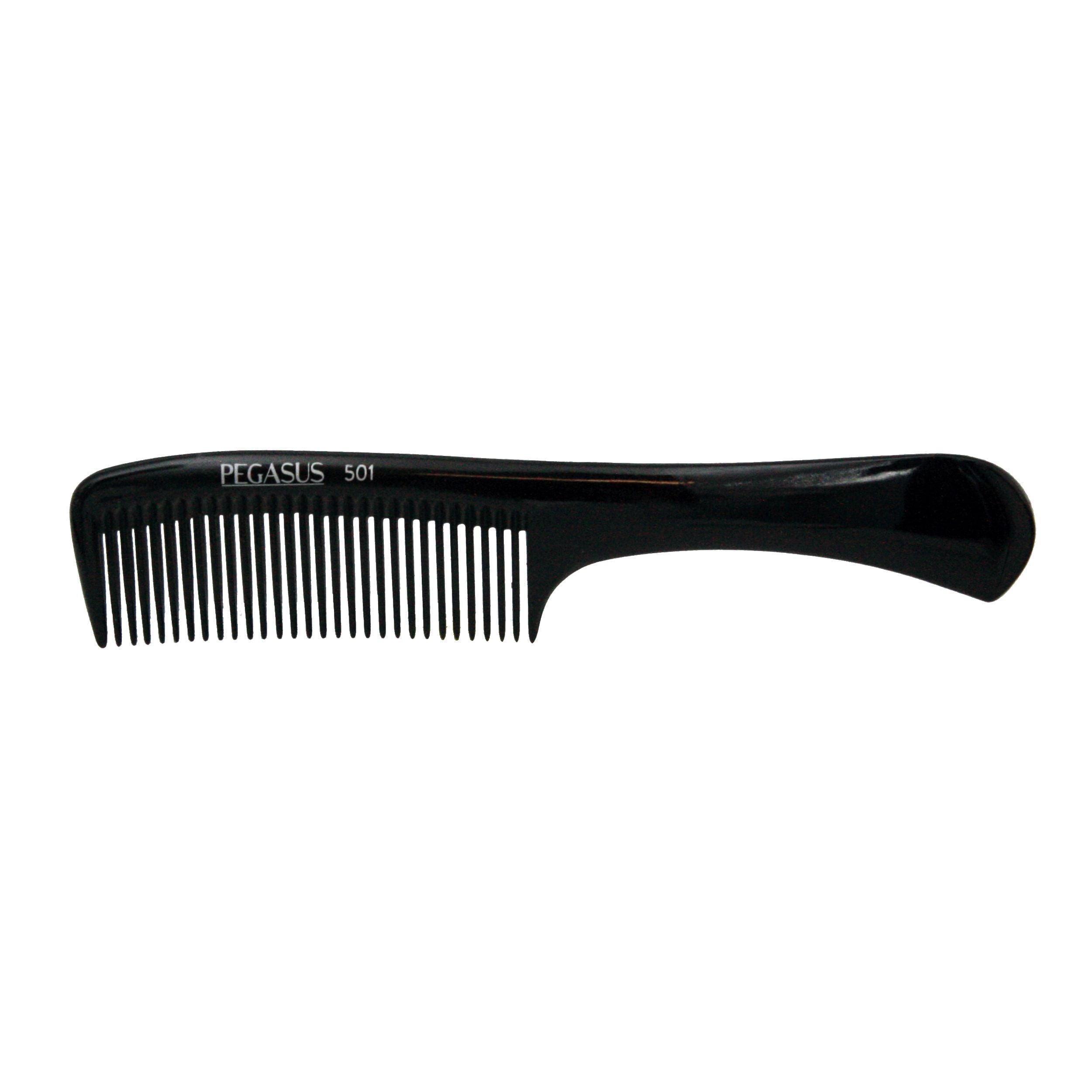 Pegasus 501, 9in Hard Rubber Handle Comb, Handmade, Seamless, Smooth ...