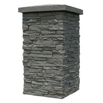 NextStone? Faux Polyurethane Stone Split Post Cover - Pewter - Walmart.com