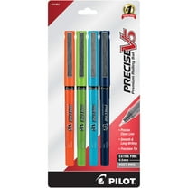 Pilot Precise V5 Roller Ball Stick Pens, 0.5mm, Extra Fine, Blue Ink, 6 ...