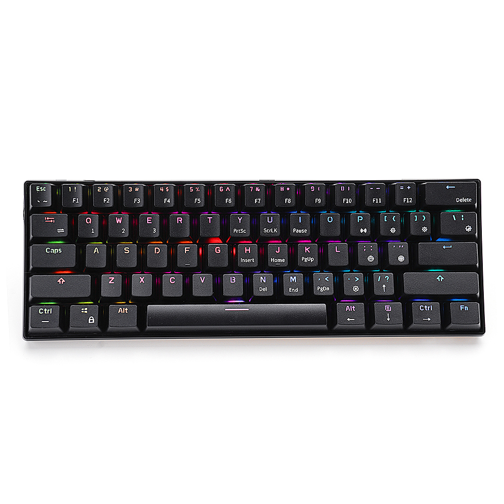 61 Keys bluetooth Wired Dual Mode 60% RGB Mechanical Gaming Keyboard ...